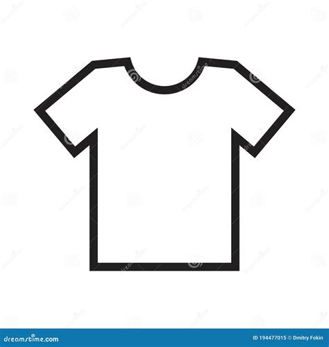 T Shirt Outline Icon Flat Design Style Vector Illustration Stock