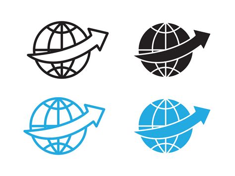 Globalization Icon Black And White Outline Sign 48315564 Vector Art At Vecteezy