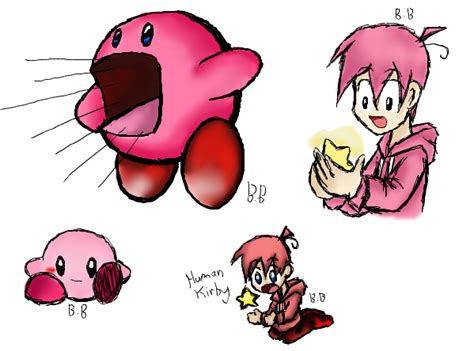 Kirby And Human Kirby By Doodlz On Deviantart
