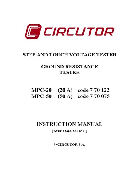 Mpc 20 Mpc 50 Indirect Earth Simulator Manual Pdf Power Supply Switch