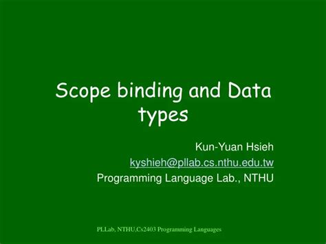 PPT Scope Binding And Data Types PowerPoint Presentation Free Download ID