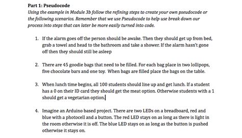 Assignment 3 Pseudocode And Circuit Practice