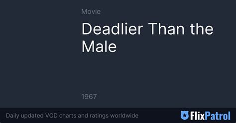 Deadlier Than The Male • Flixpatrol