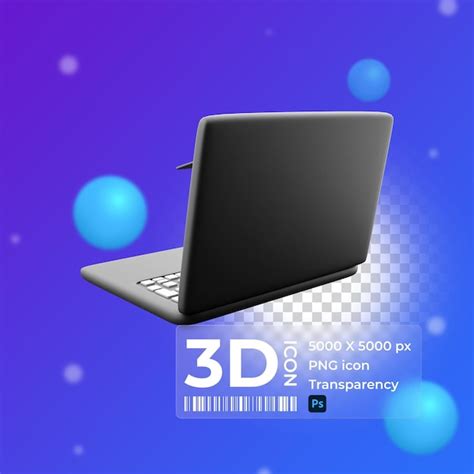 Premium Psd Laptop And Graduation Hat 3d Illustration 3d Render Laptop Graduate Hat Icon On