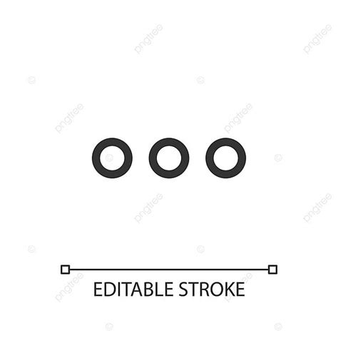 Ellipsis Pixel Perfect Linear Ui Icon Three Dots Application Web Vector Three Dots Application