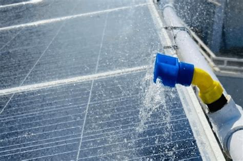 solar panel cleaning system in vyara manthan solar