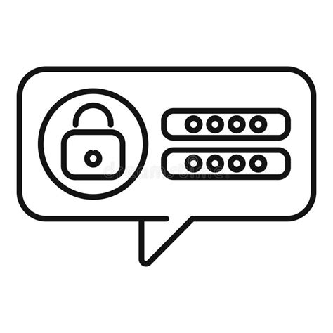 Speech Bubble Showing Password Being Protected By Lock Stock Vector