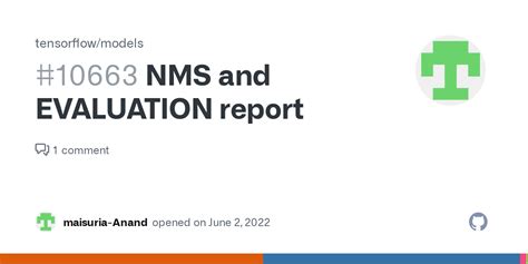 Nms And Evaluation Report · Issue 10663 · Tensorflowmodels · Github
