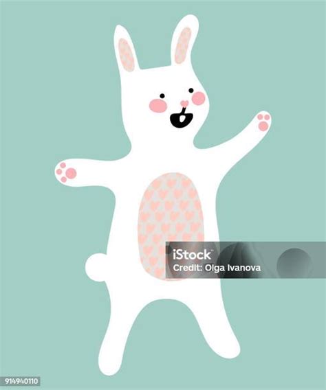 귀여운 만화 토끼입니다 플랫 스타일입니다 격리 하는 벡터 일러스트 레이 션 겨울에 대한 스톡 벡터 아트 및 기타 이미지 겨울 고슴도치 고풍스런 Istock