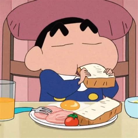 蜡笔小新吃饭吃东西可爱头像