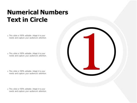 Numerical Numbers Text In Circle PowerPoint Templates Designs PPT Slide Examples