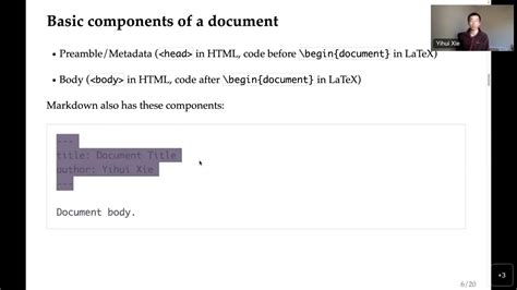 Yihui Xie An Anatomy Of R Markdown With Minimal Applications Youtube