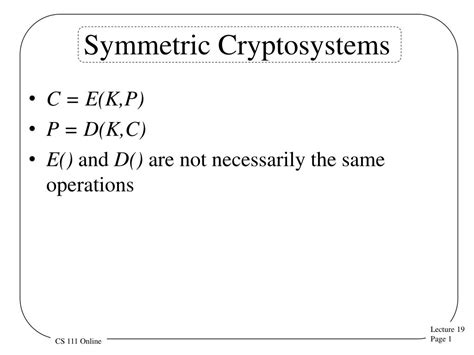 Ppt Symmetric Cryptosystems Powerpoint Presentation Free Download