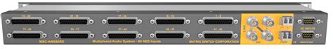 Matrix Switch MSC AMS80RE Multiplexed Audio System 80 AES Stereo DB25 Inputs