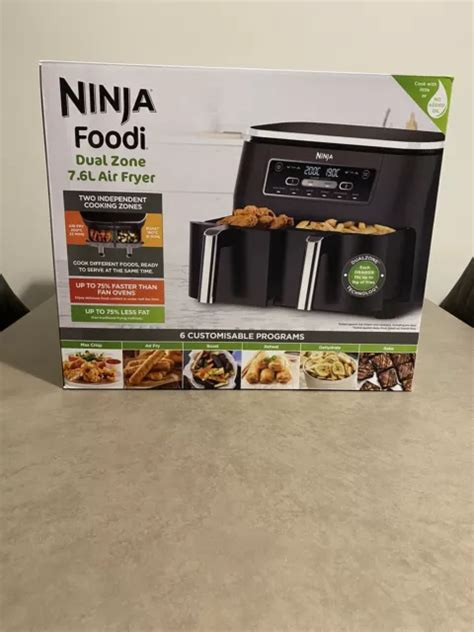 Ninja Af300uk 7 6l Foodi Dual Zone Air Fryer And Dehydrator Grey Brand New🔥 £240 00
