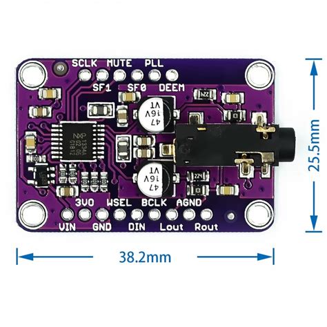 dekoder stereo dac uda1334a i2s konwerter cyfrowo analogowy 3 3v 5v