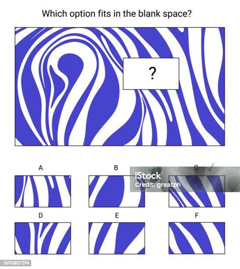 Iq Abstract Logical Reasoning Question Guess Which Figure Will Come In The Blank Space Stock