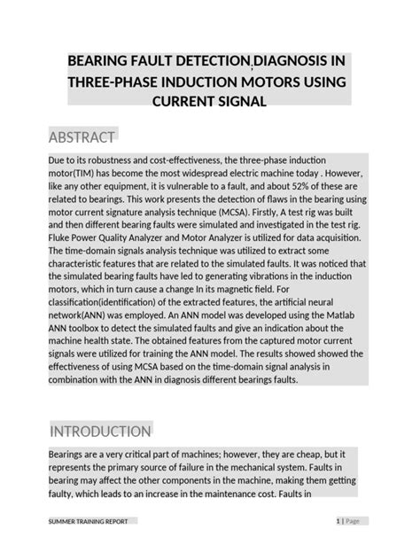 Bearing Fault Detection Pdf Artificial Neural Network
