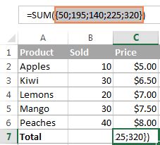 Array Formulas And Functions In Excel Examples And Guidelines