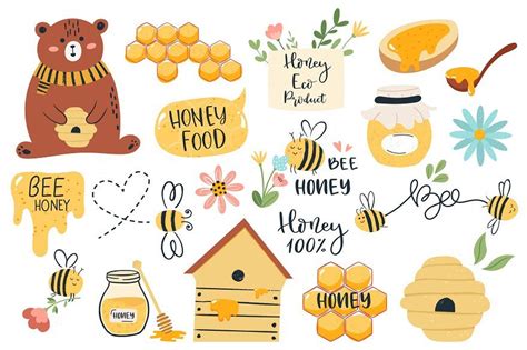 Cute Honey Symbols Hand Drawn Honey Artofit