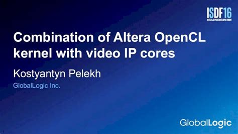 Pdf Combination Of Altera Opencl Kernel With Video Ip Cores