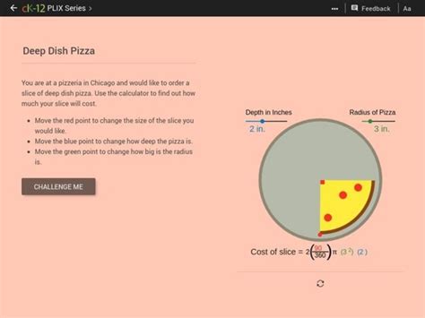 Linear Equations Deep Dish Pizza Interactive For 6th 9th Grade