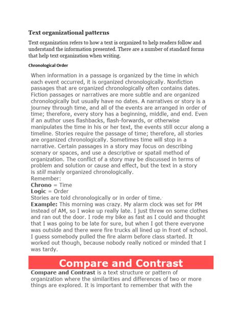 Text Organizational Patterns Pdf Feeling Volcano