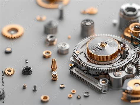 Exploded View Of A Machines Differential Gear System Showing The Complexity Of Its Internal