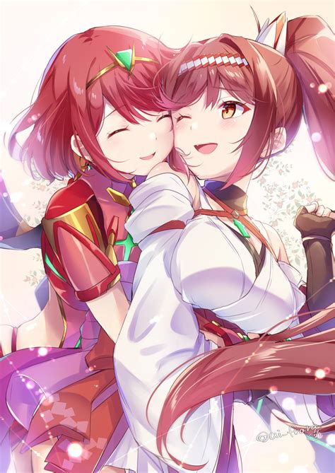 Pyra And Glimmer Xenoblade Chronicles And 3 More Drawn By Ui Frara