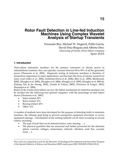 Pdf Rotor Fault Detection In Line Fed Induction Machines Using Complex Wavelet Analysis Of