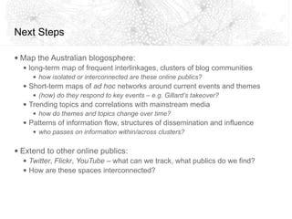 In Search Of Australian Blogs Determining The Extent Of The Contemporary Australian Blogosphere