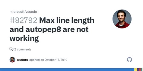 Max Line Length And Autopep8 Are Not Working · Issue 82792 · Microsoft