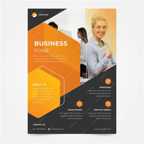 Деловая компания бизнес флаер шаблон | Бесплатно векторы