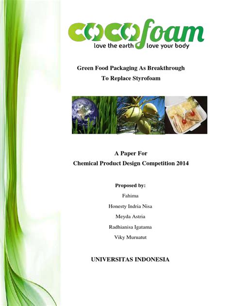 Green Food Packaging As Breakthrough To Pdf Polystyrene Internal