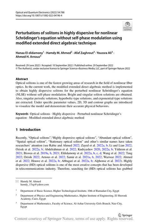 Perturbations Of Solitons In Highly Dispersive For Nonlinear Schrödingers Equation Without Self