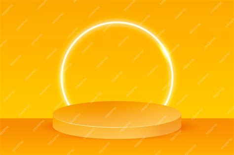 그라데이션 노란색 네온 배경 프리미엄 벡터