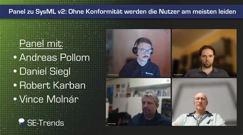 panel zu sysml v2 teil 1 ohne konformität werden die nutzer am