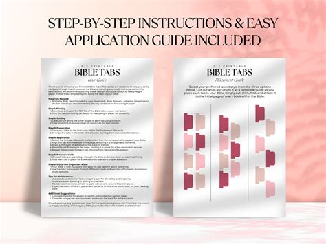 Bible Tab Placement Guide Printable American Printables