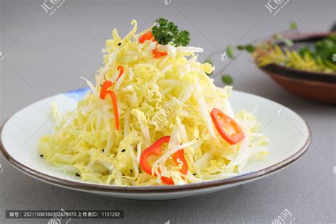 拌白菜心 中国菜系 食品餐饮 摄影素材 汇图网www huitu