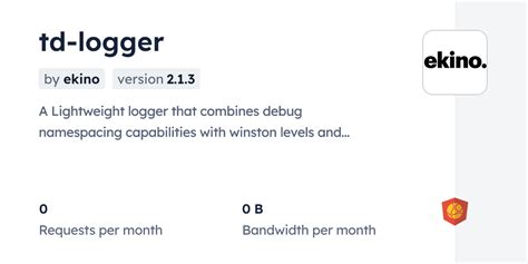 Td Logger Cdn By Jsdelivr A Cdn For Npm And Github