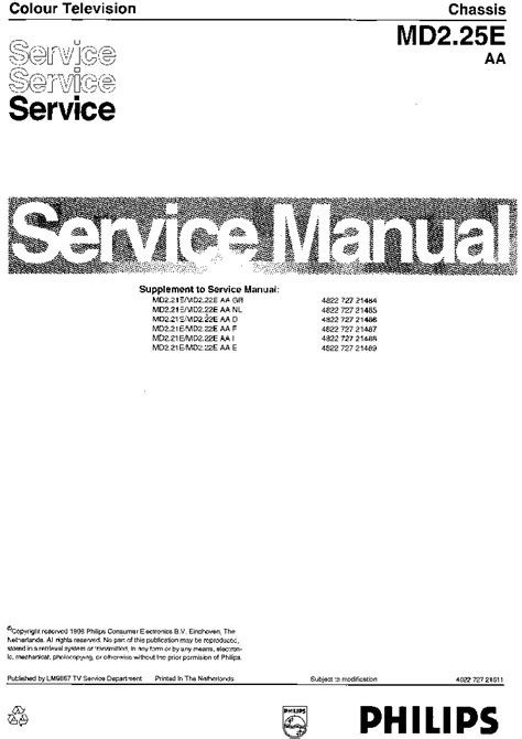 Philips Chassis Md225e Aa Service Manual Download Schematics Eeprom