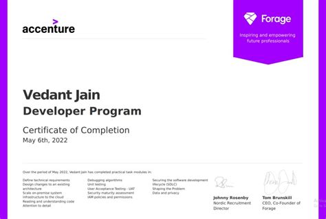 Vedant Jain On Linkedin Virtualinternship Softwaredevelopment Accenturenordics Accenture