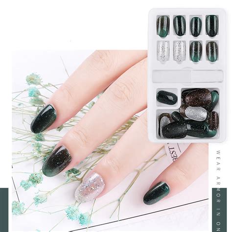1 коробка водонепроницаемый носить Броня носить накладные ногти Типсы Искусство готовой части