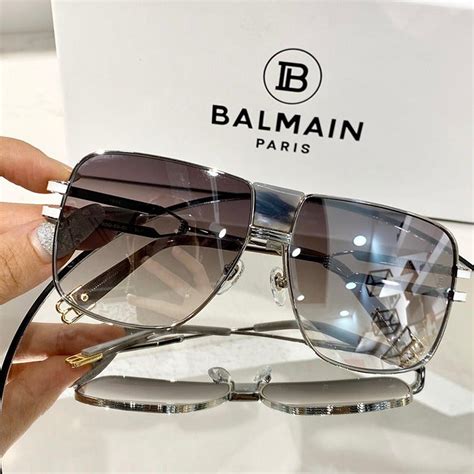 Balmain Gray Sunglasses For Men Mercari