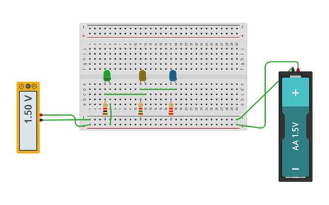 Circuit Design Battery Level Indicator Tinkercad