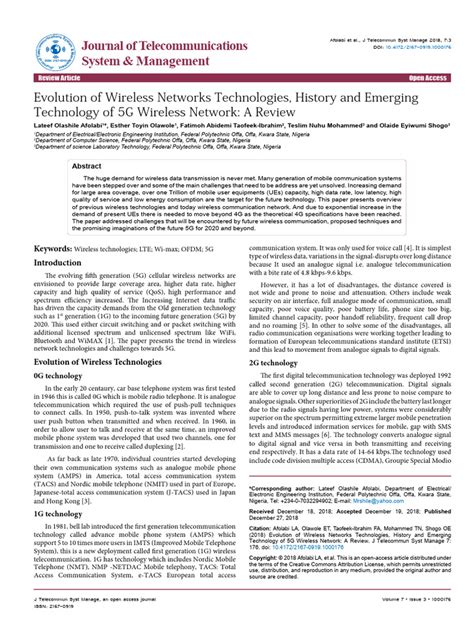 Evolution Of Wireless Networks Technologies History And Emerging Technology Of 5g Download