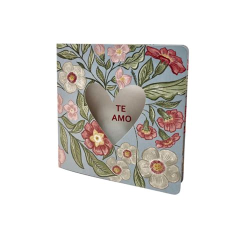 Cartão Flora Te Amo Azul