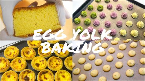 노른자 고민 No 🍳 2탄 노른자로 만드는 4가지 노른자 베이킹삼색 상투과자계란과자에그타르트노른자 카스테라 How To Make Egg Yolk