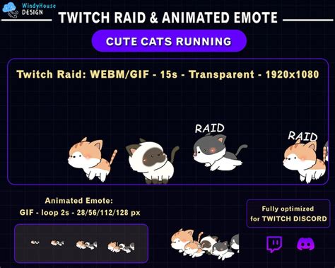 Animated Cute Cats Twitch Raid Alert Adorable Cute Cat Alert Animation