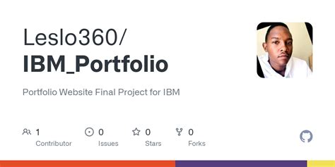 GitHub Leslo360 IBM Portfolio Portfolio Website Final Project For IBM